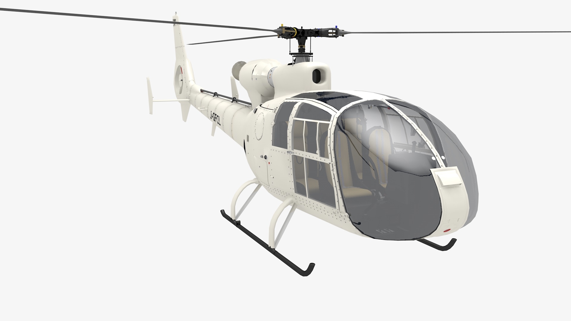 gazelle helicopter obj