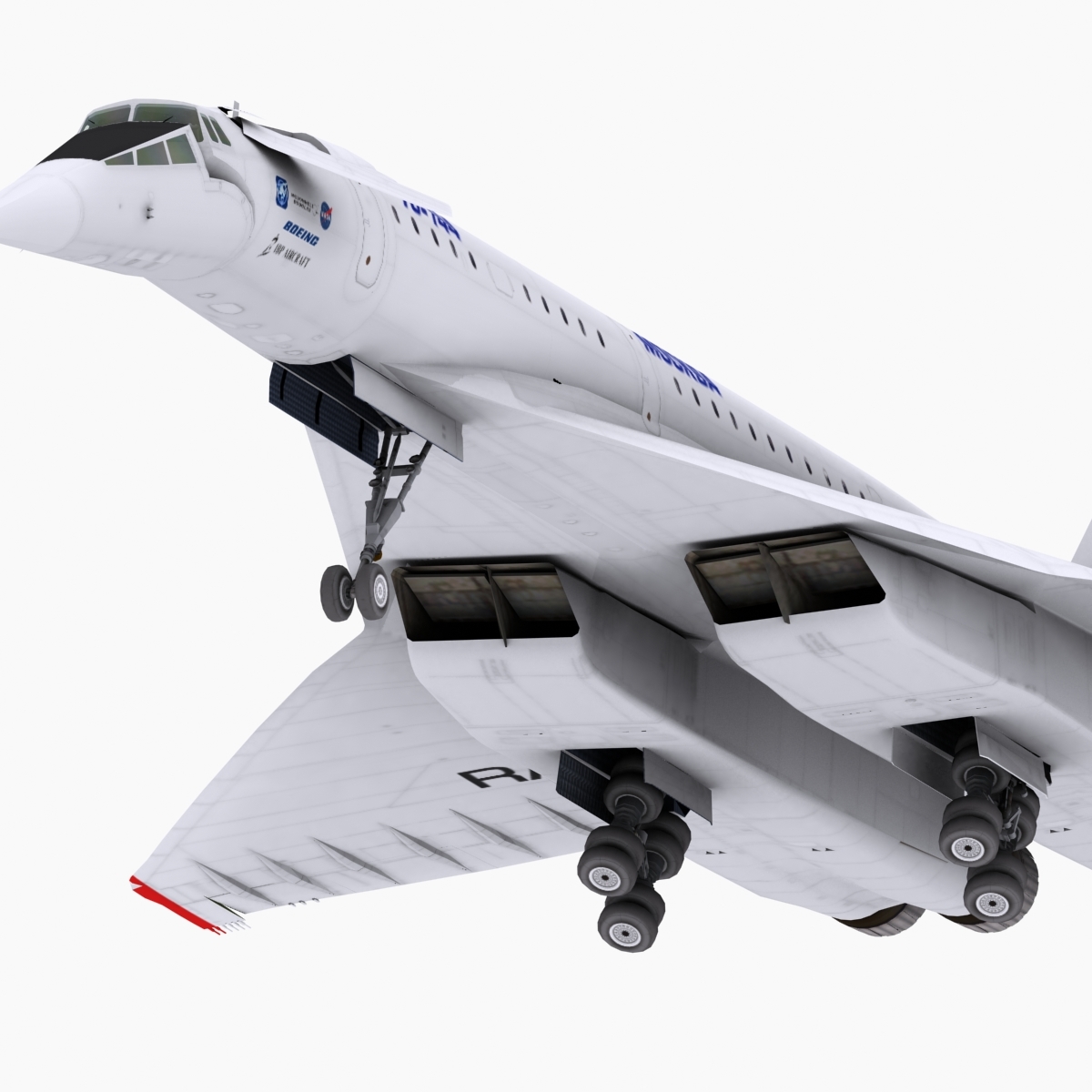 aircraft tupolev nasa 3d model