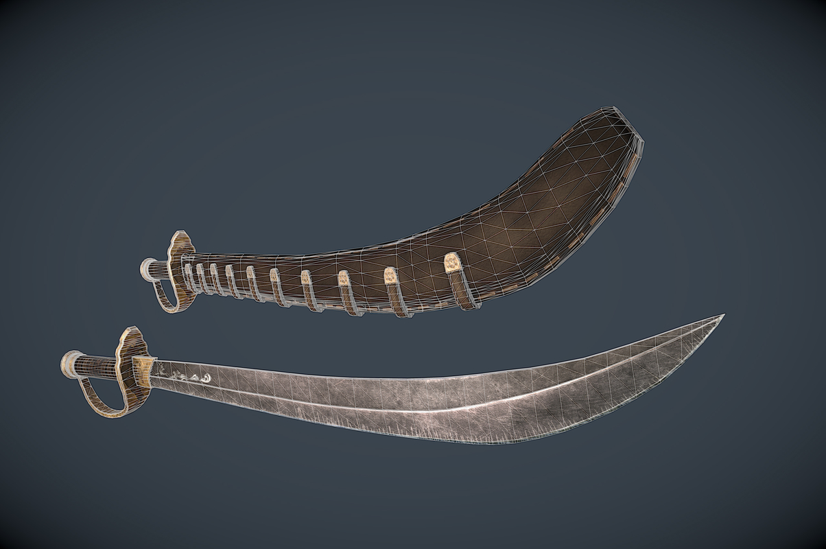 modelo 3d Cimitarra pirata - TurboSquid 936924