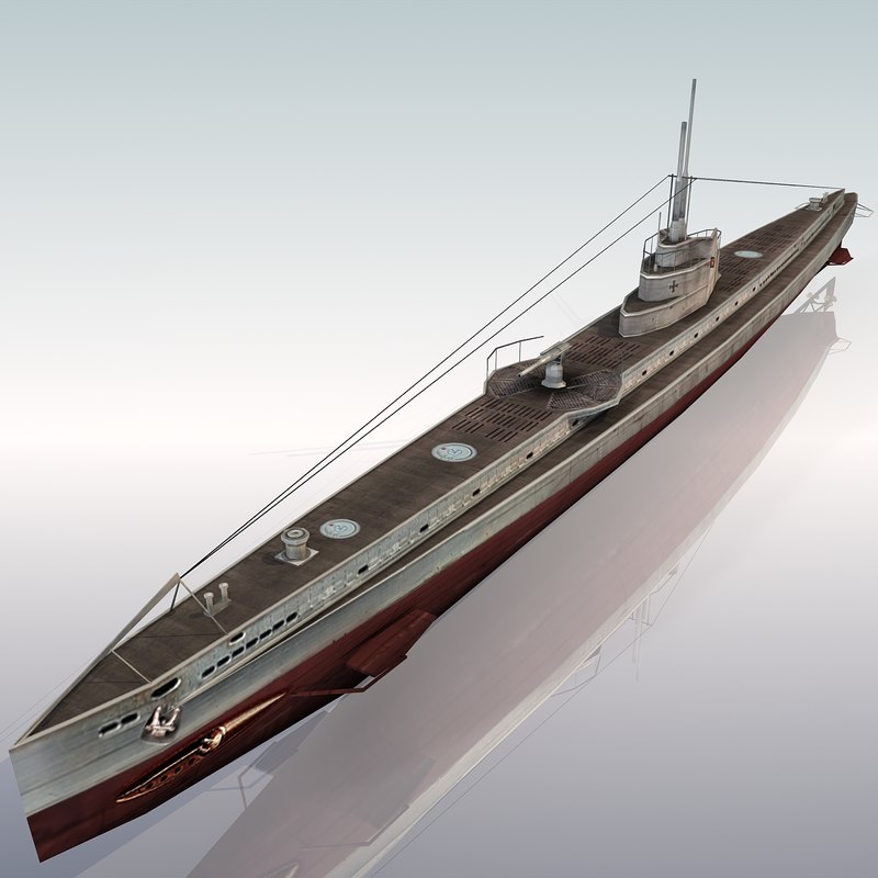 u submarine 3d model