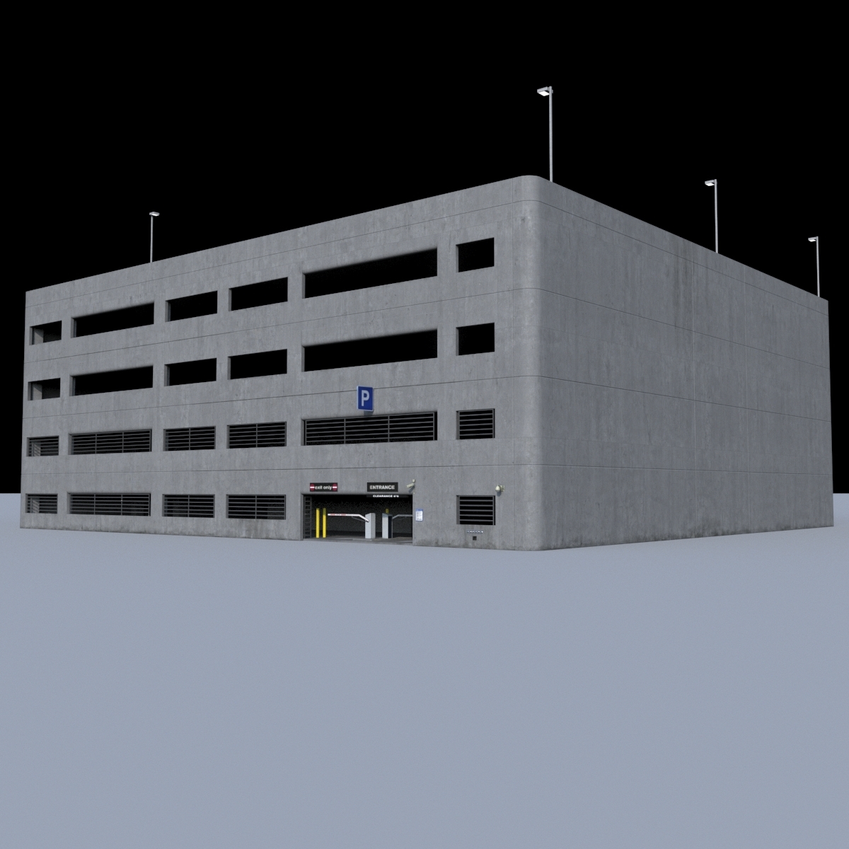 parking garage 3d model