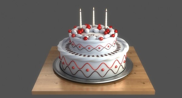 3d birthday cake model