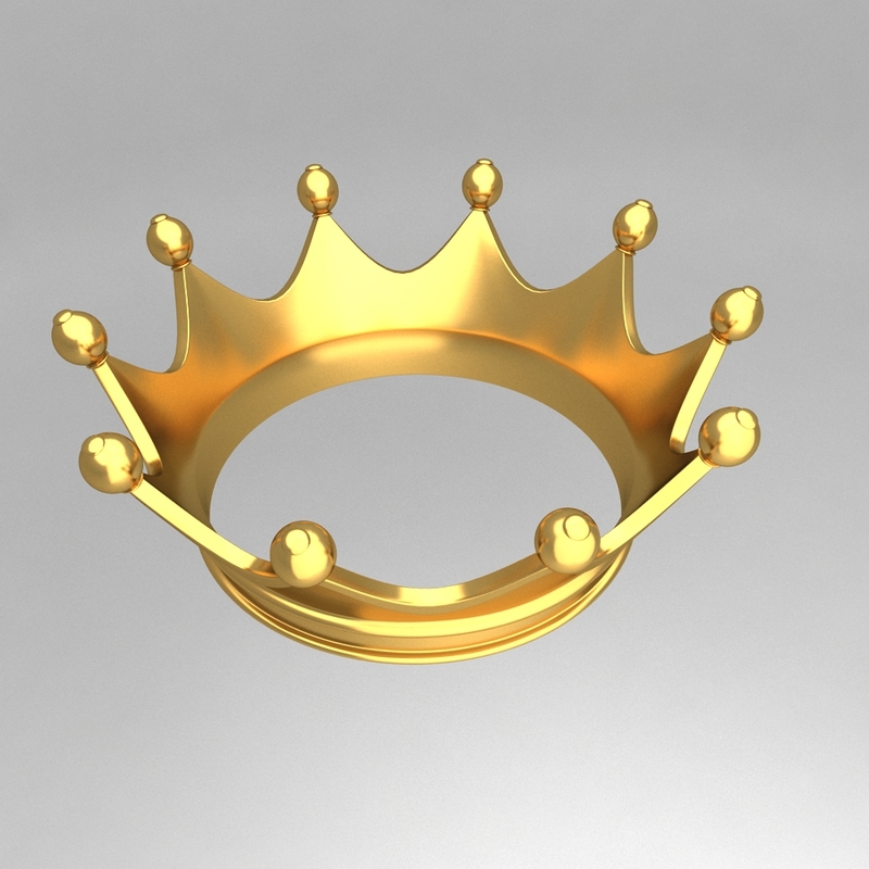 3d crown ornaments king model