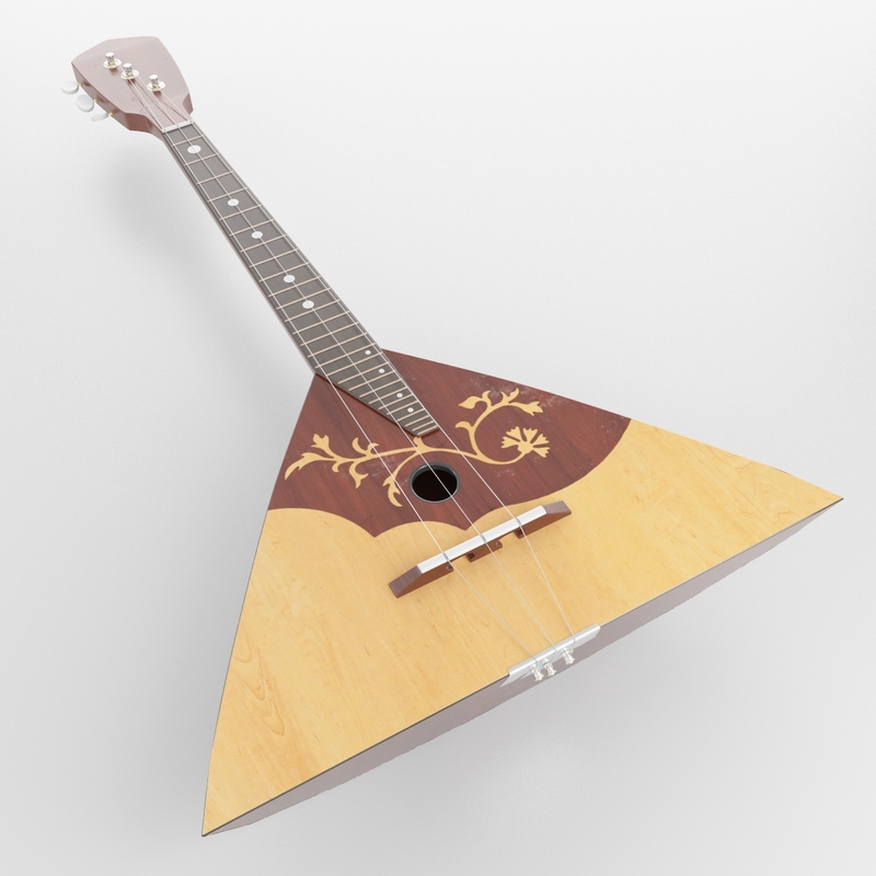 3d russian balalaika