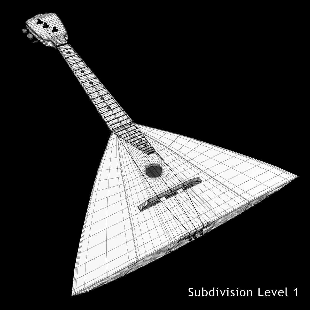 3d russian balalaika