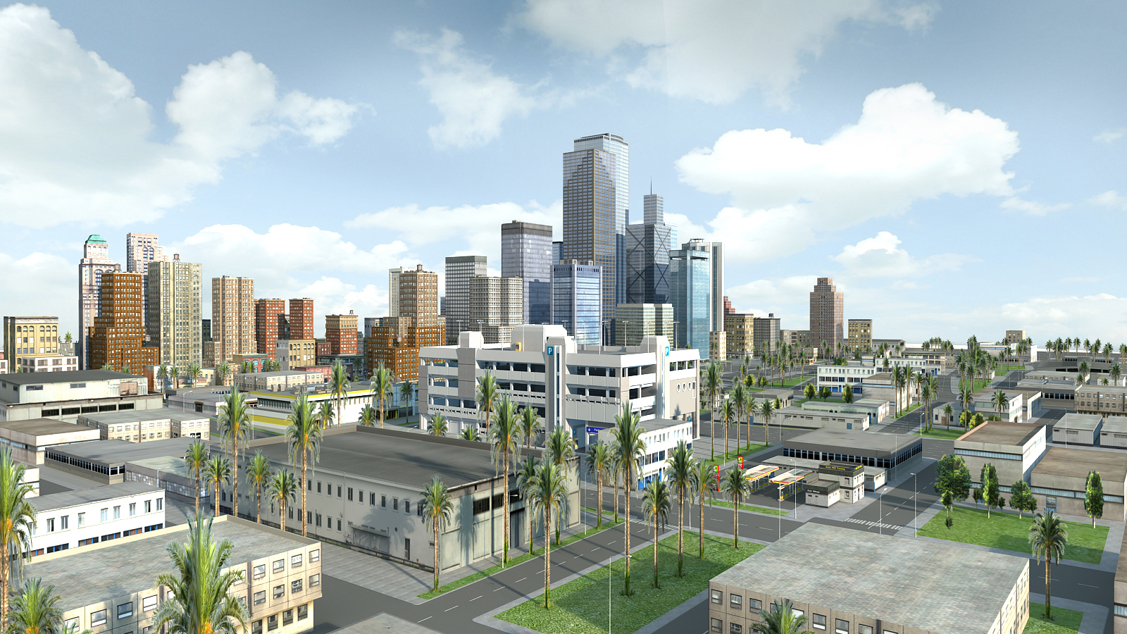 3d city street los angeles model