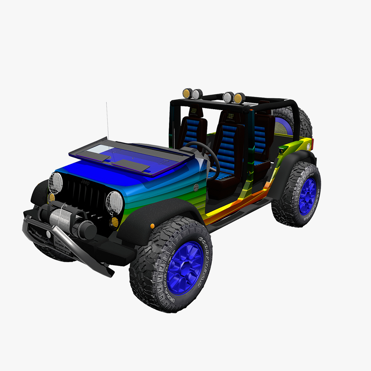 jeep wrangler offroad 3d model