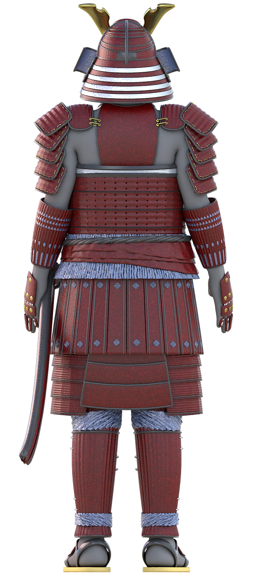 obj japanese samurai armor