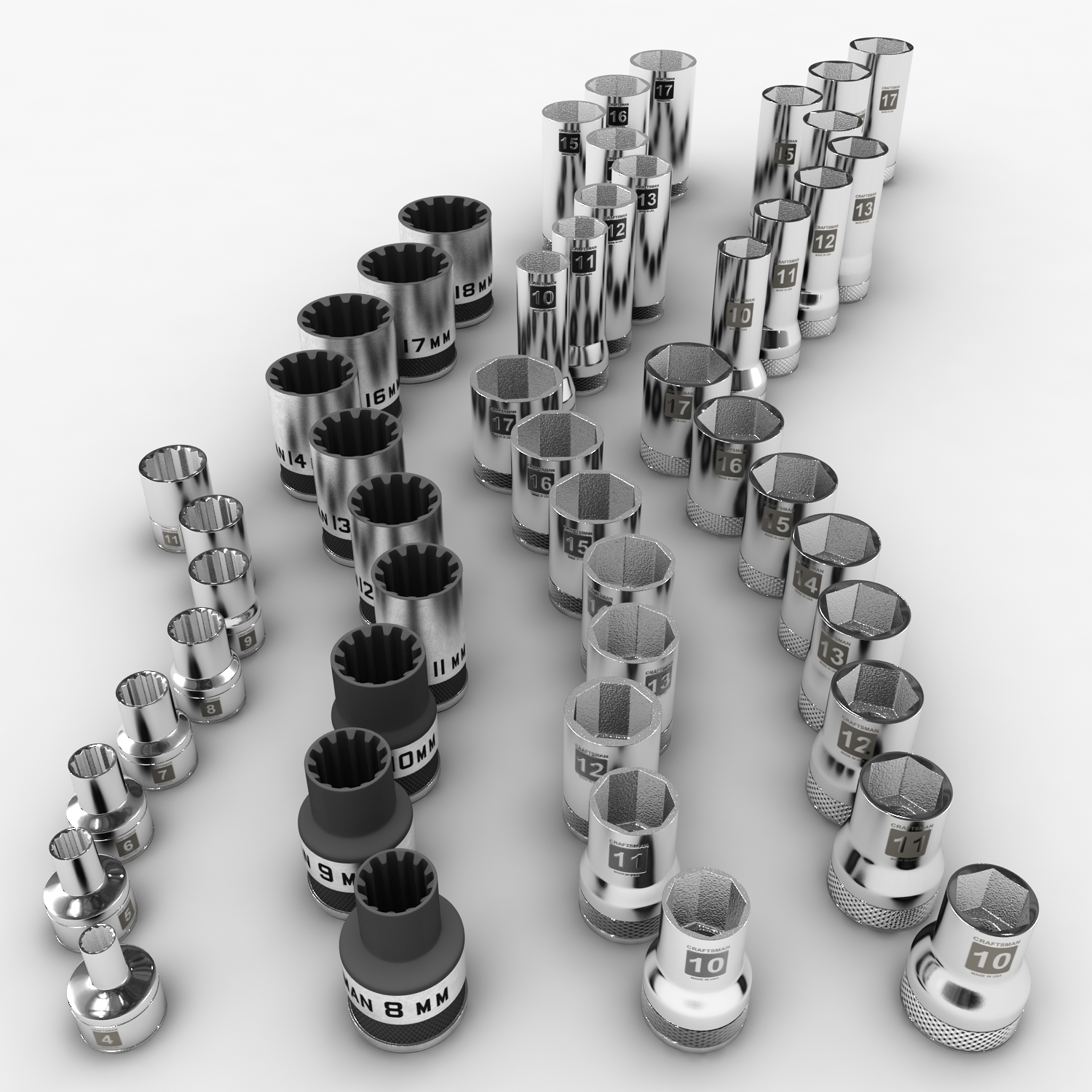 3d socket wrench set