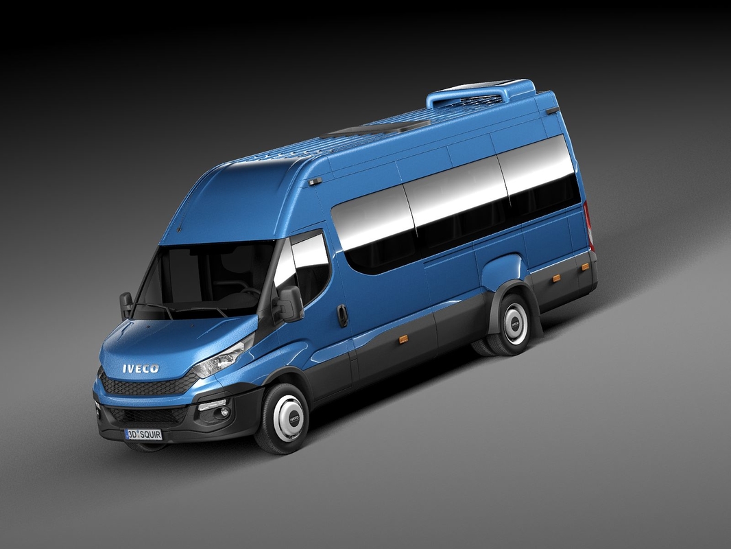minibus bus iveco 3d 3ds