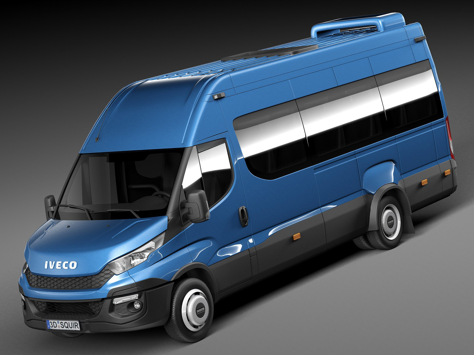 minibus bus iveco 3d 3ds