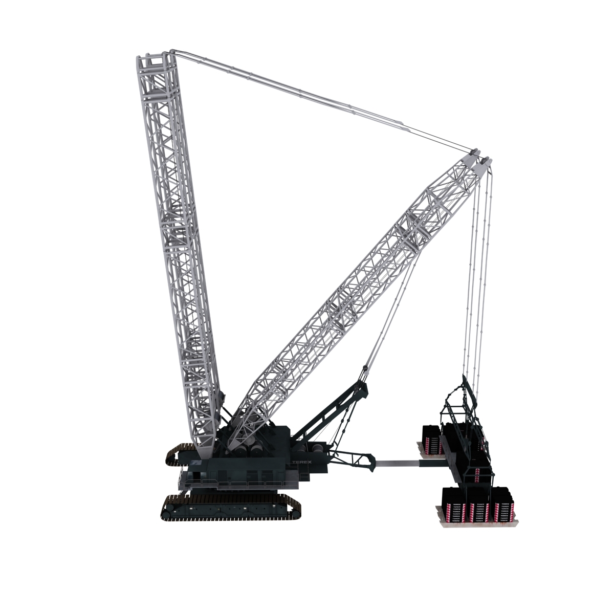terex demag crawler twin 3d model