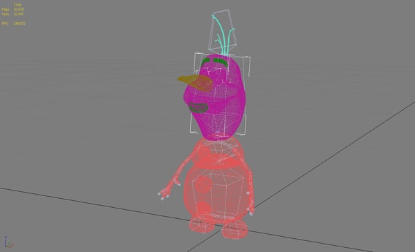 3d olaf rigged model