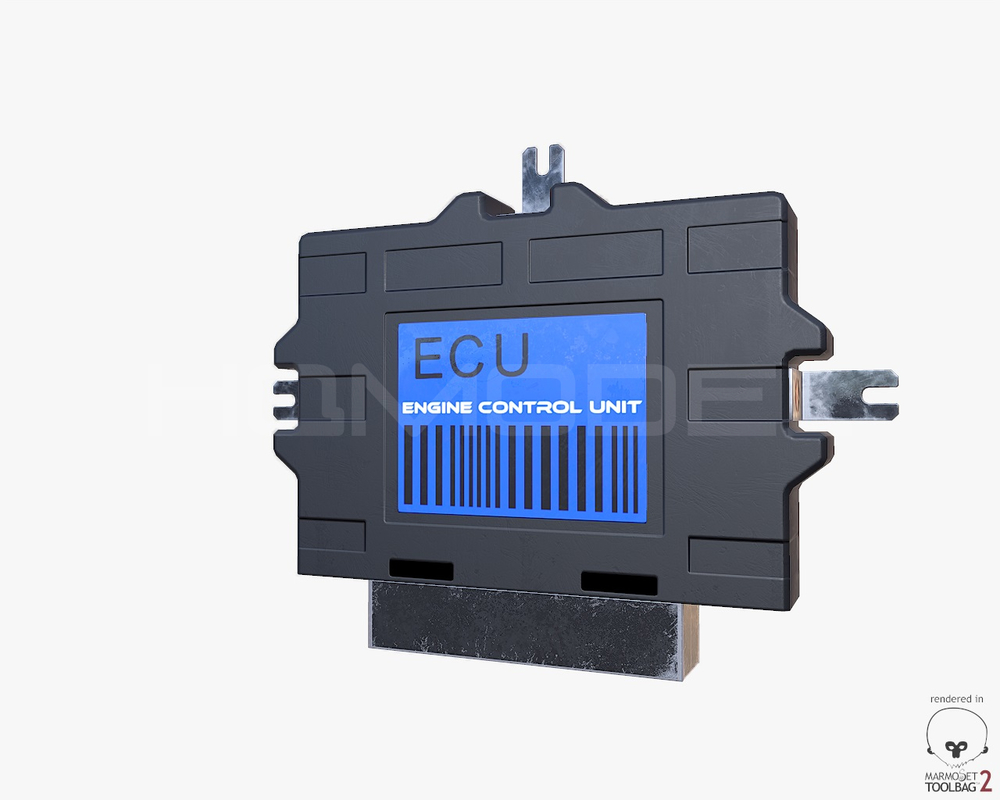 ecu engine control unit 3d obj