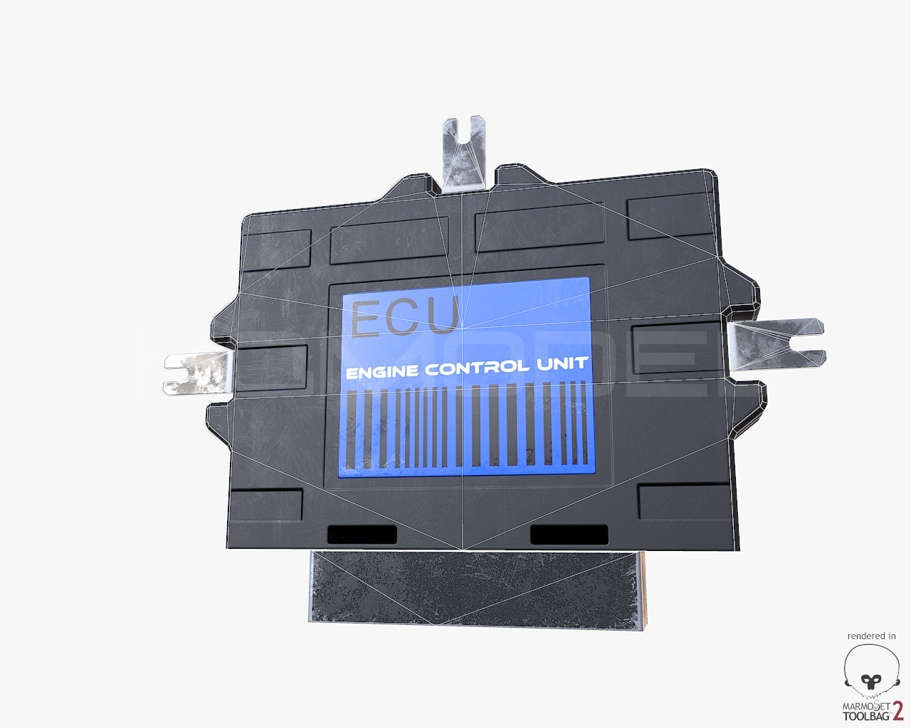ecu engine control unit 3d obj