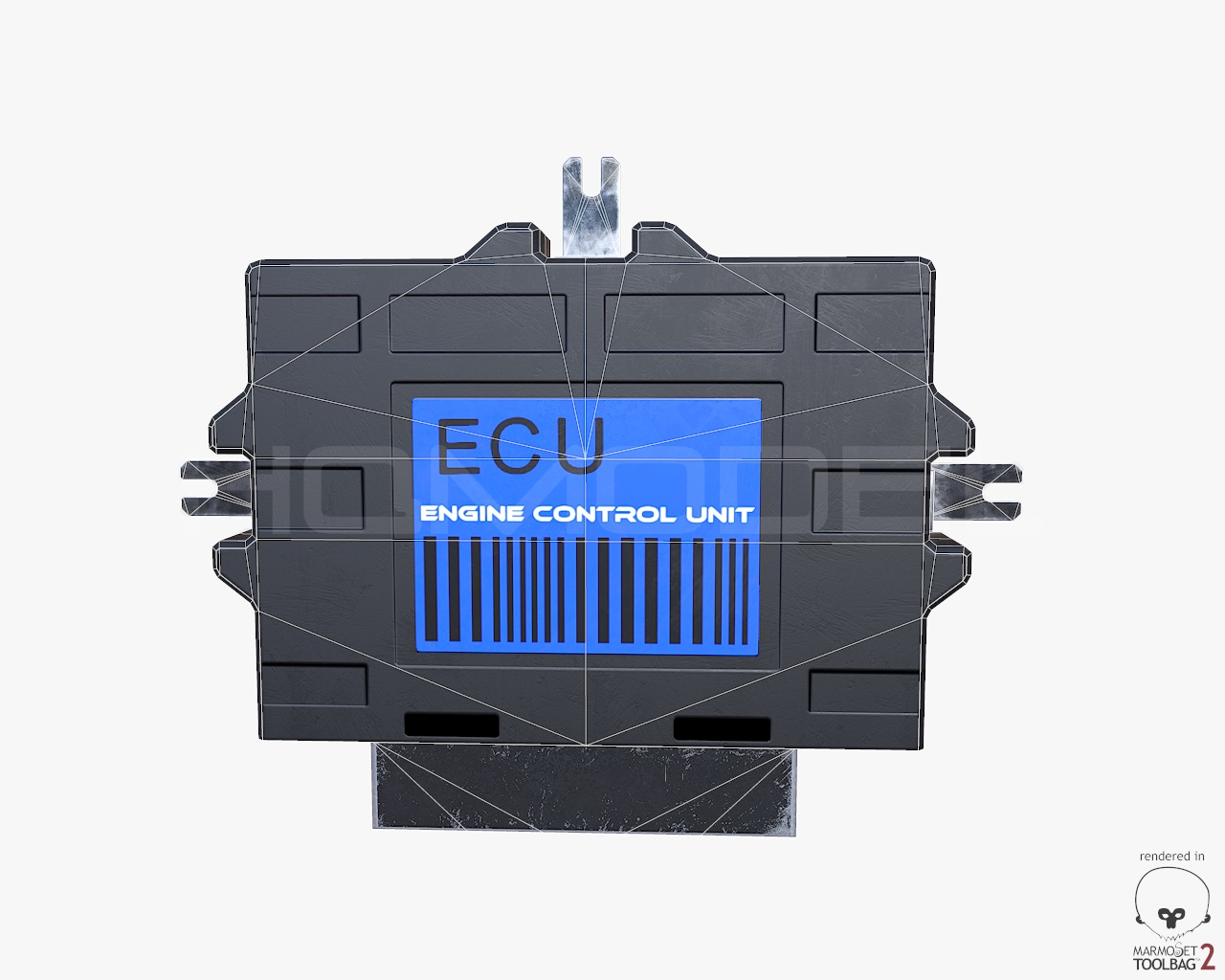 ecu engine control unit 3d obj