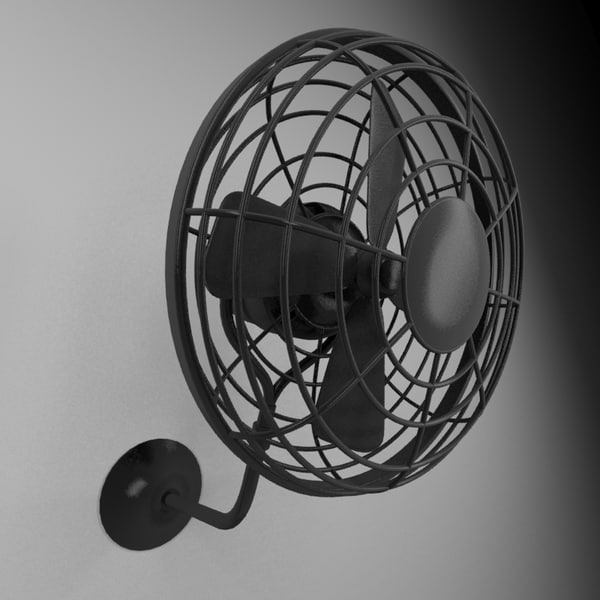 functional wall fan 3d 3ds