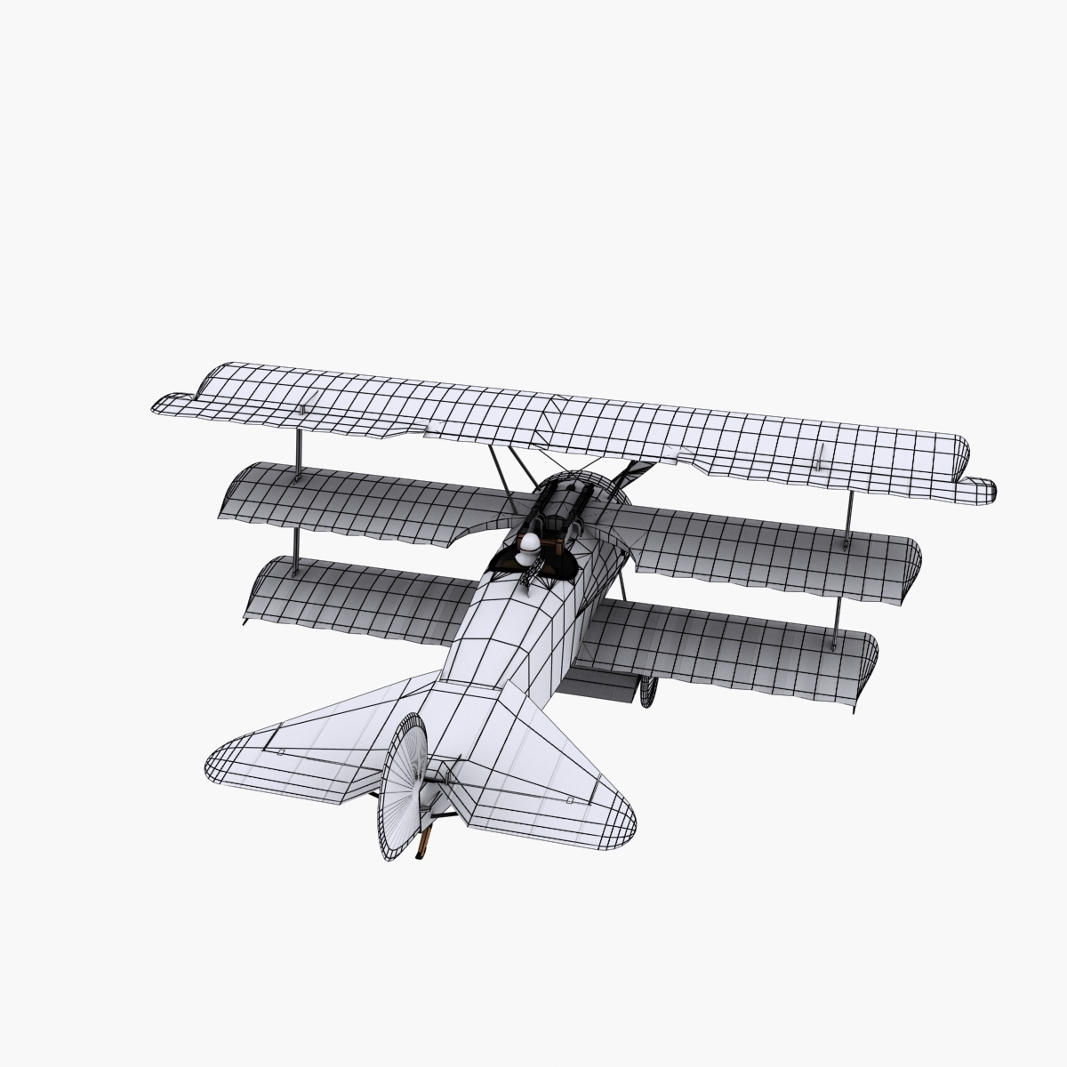 3d model fokker dr1 triplane werner
