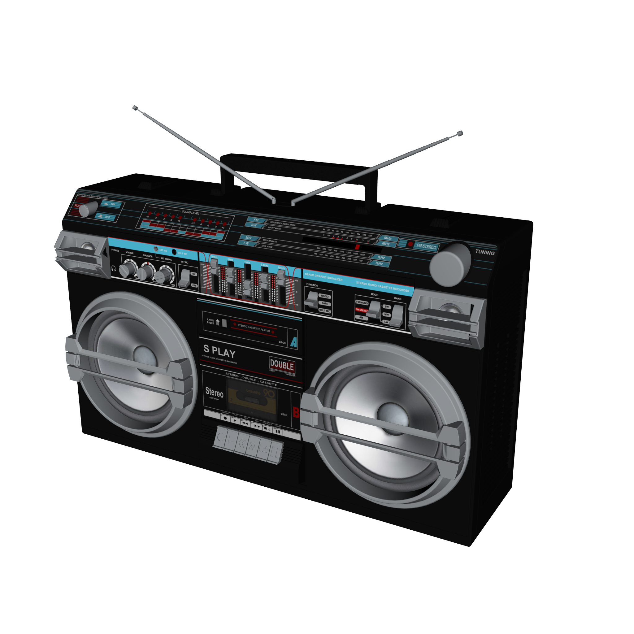 boom box 3d model