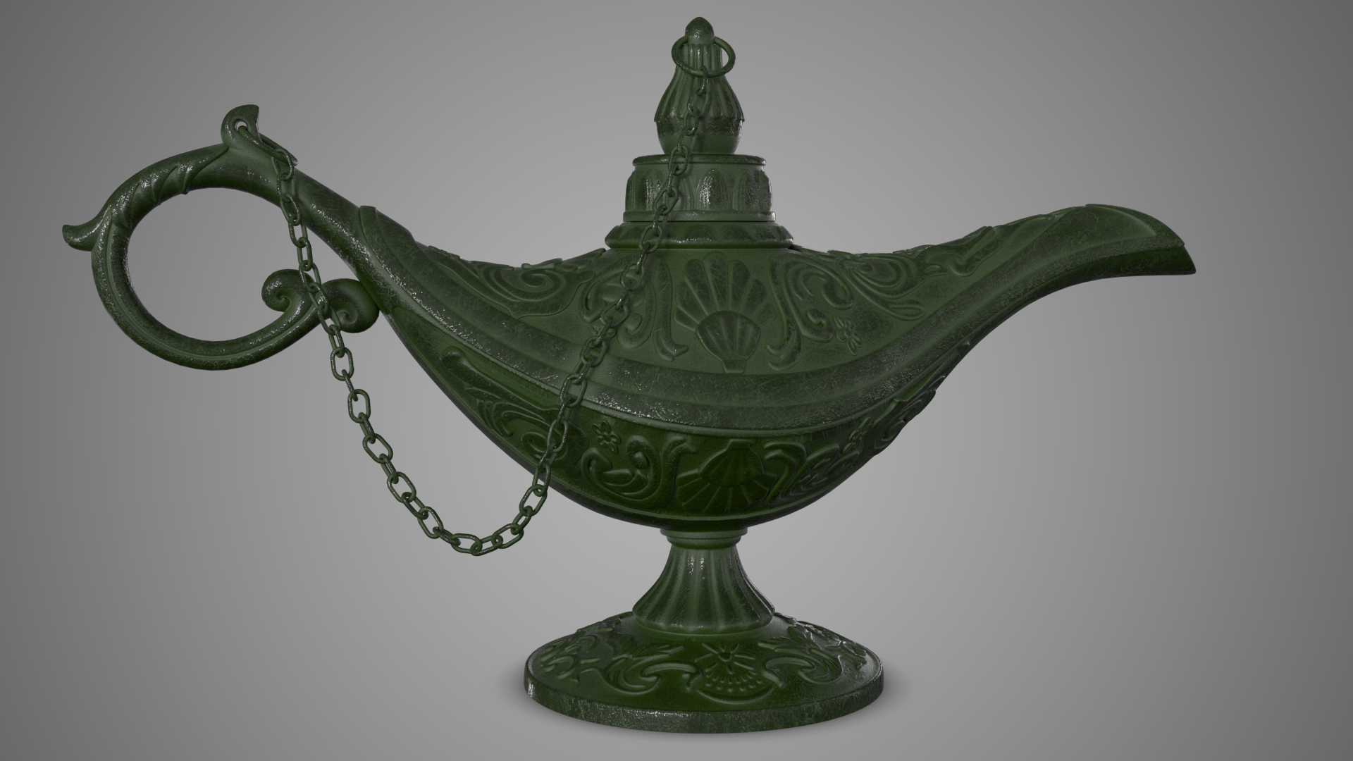3d model aladdin lamp