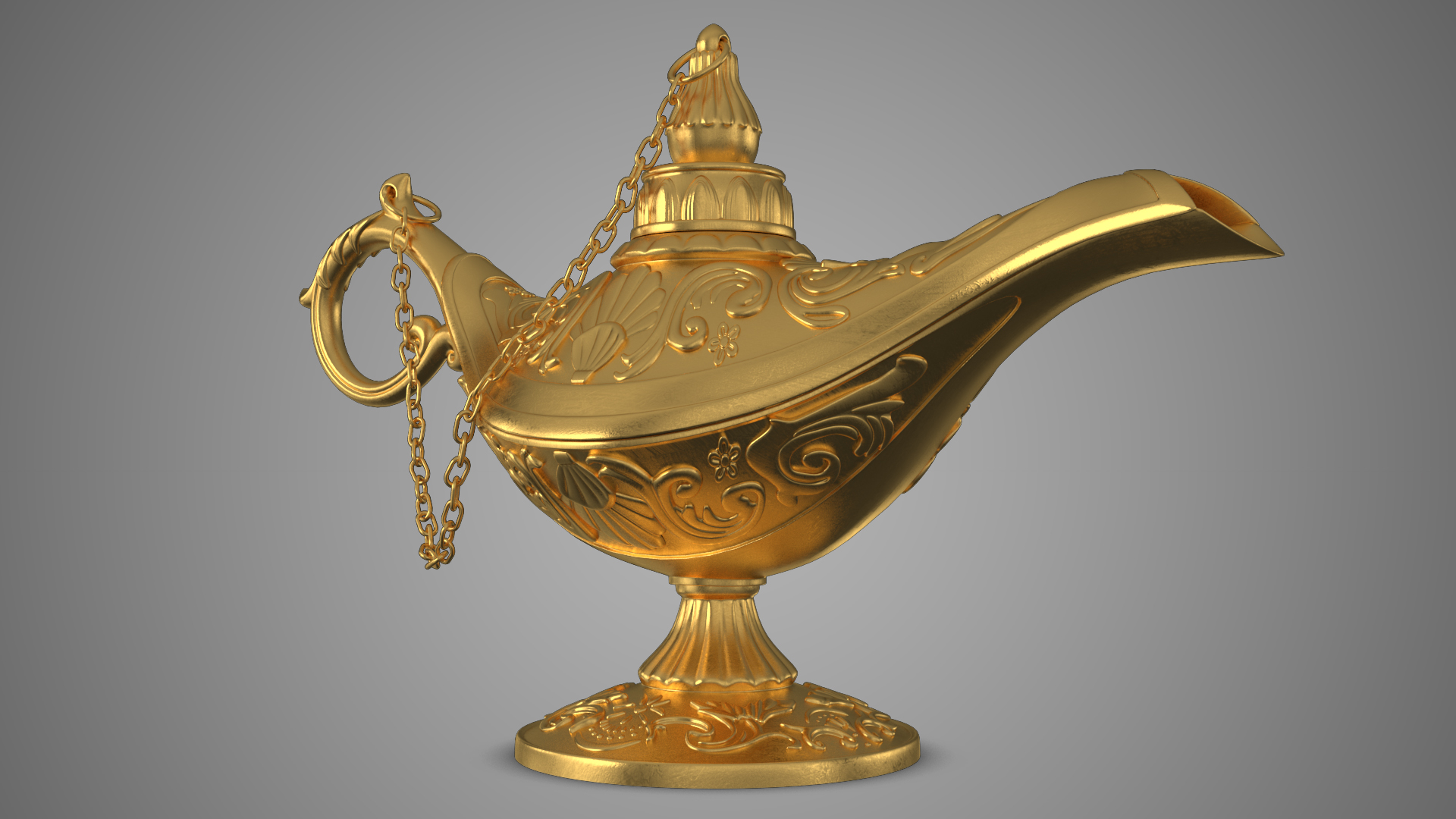 3d model aladdin lamp