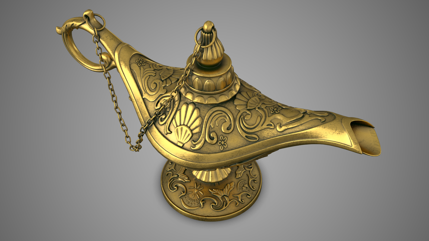 3d model aladdin lamp
