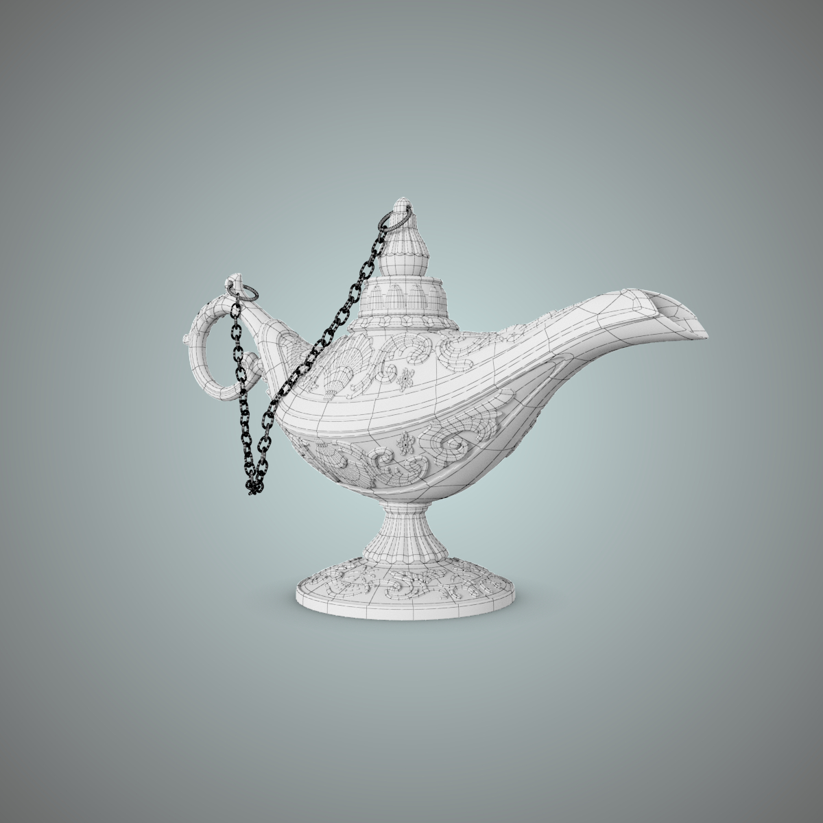 3d model aladdin lamp