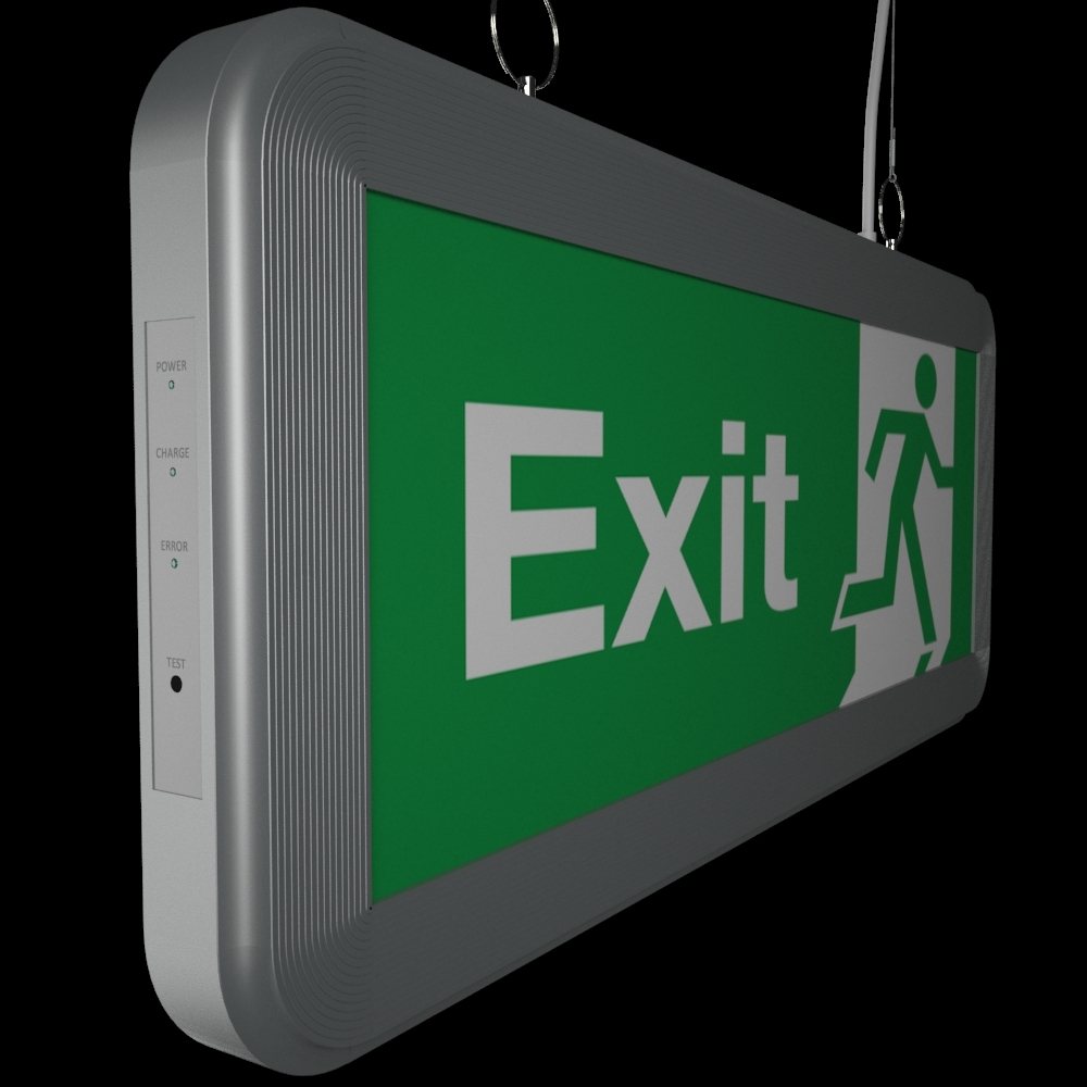 3d exit sign