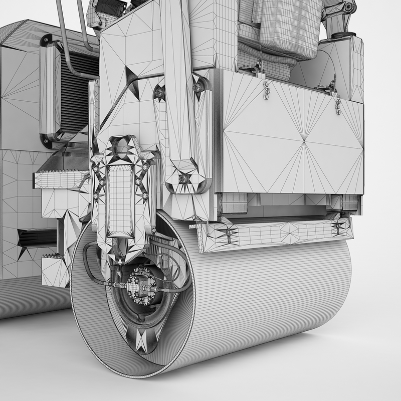 asphalt compactors 3d model