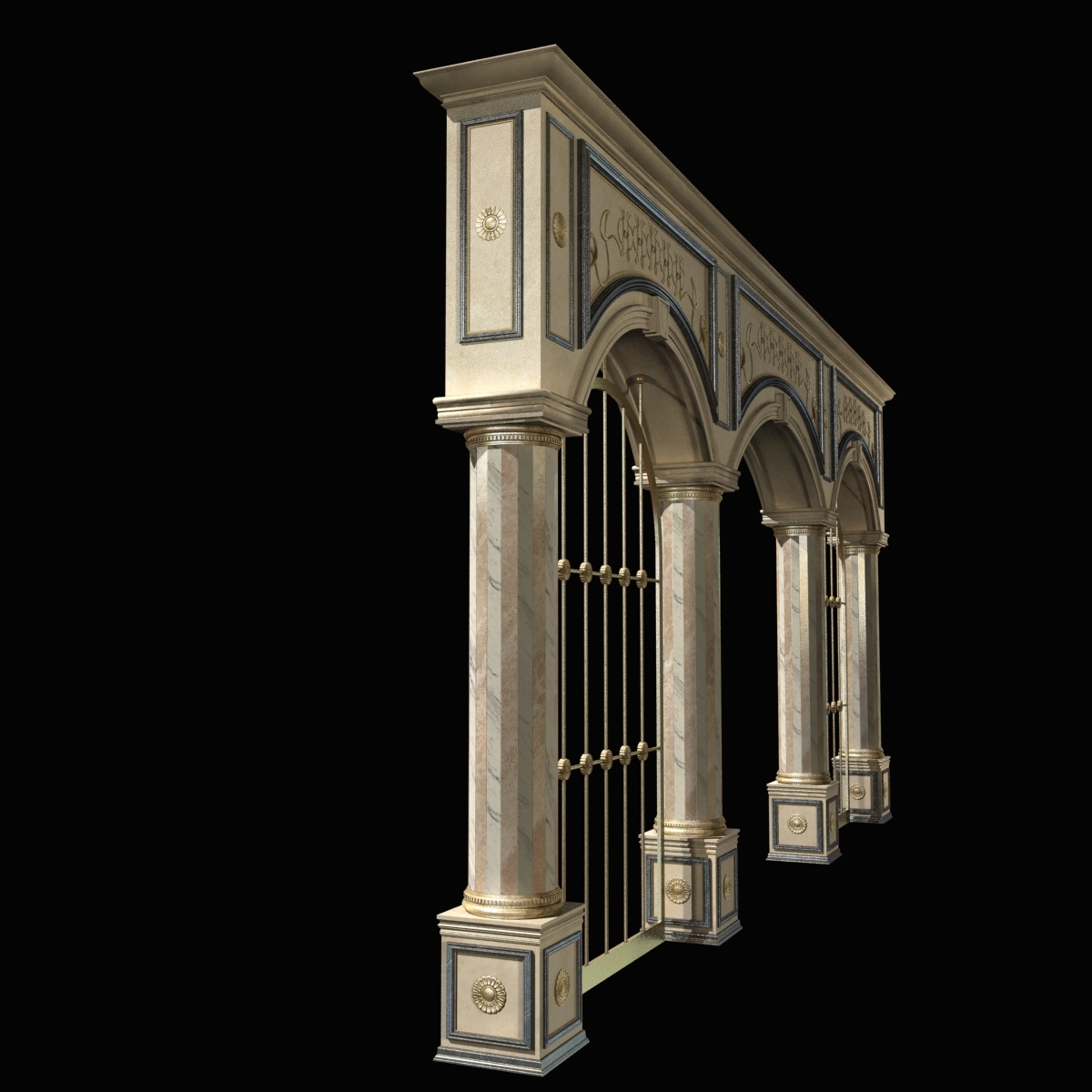 collonade colonnade columns obj