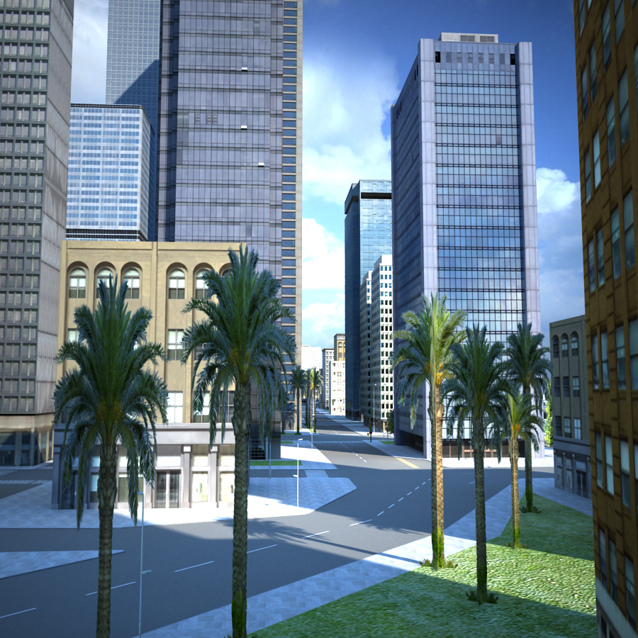 city building los angeles 3d model