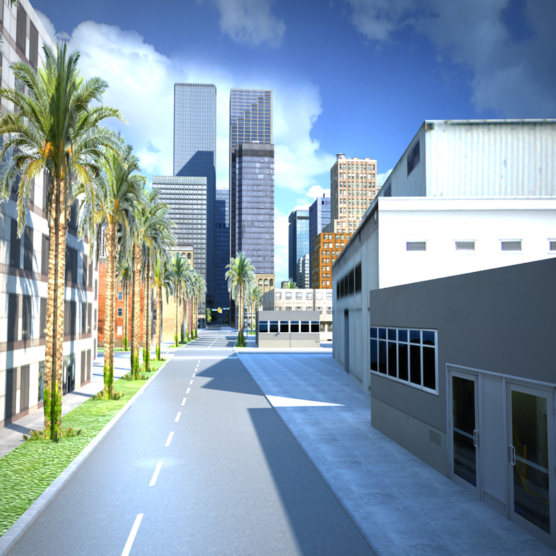 city building los angeles 3d model