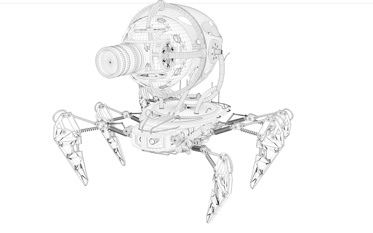 robot spider 3d model
