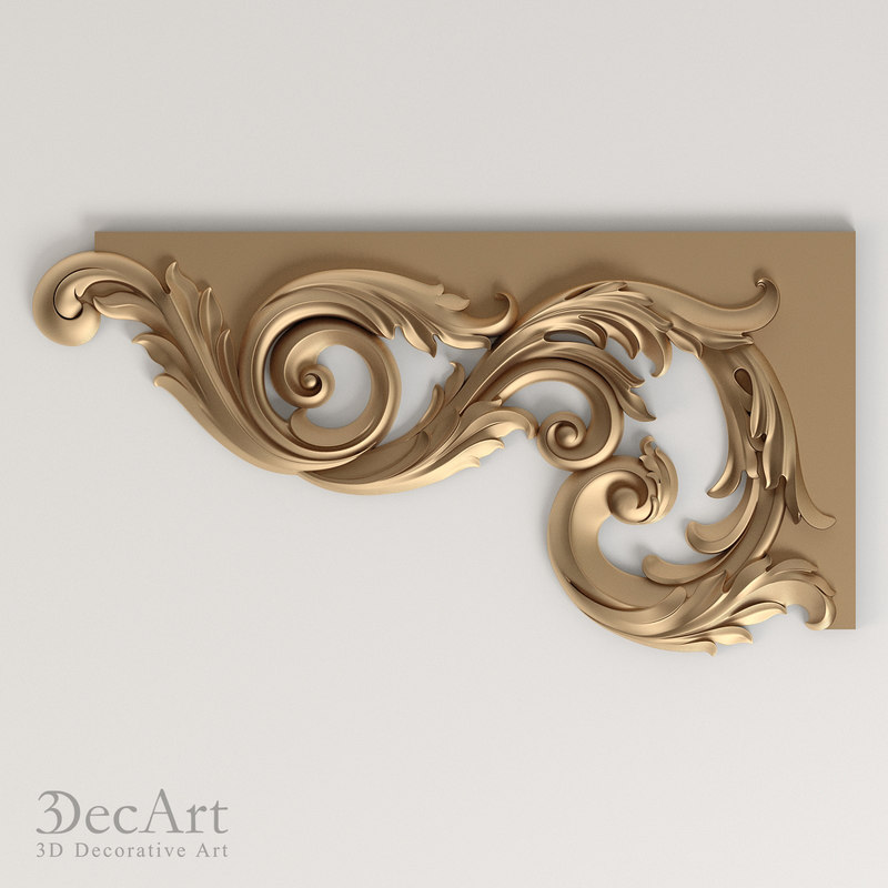 3d model corner decor