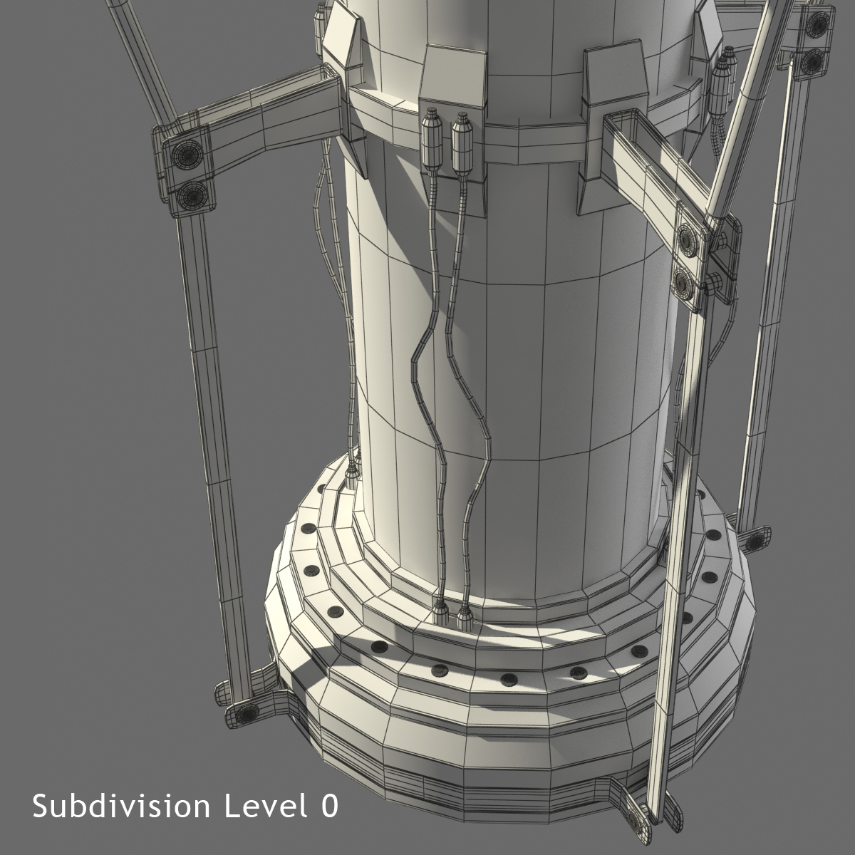 3d model of futuristic sci fi biohazard