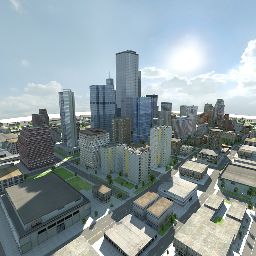 3d city street los angeles model