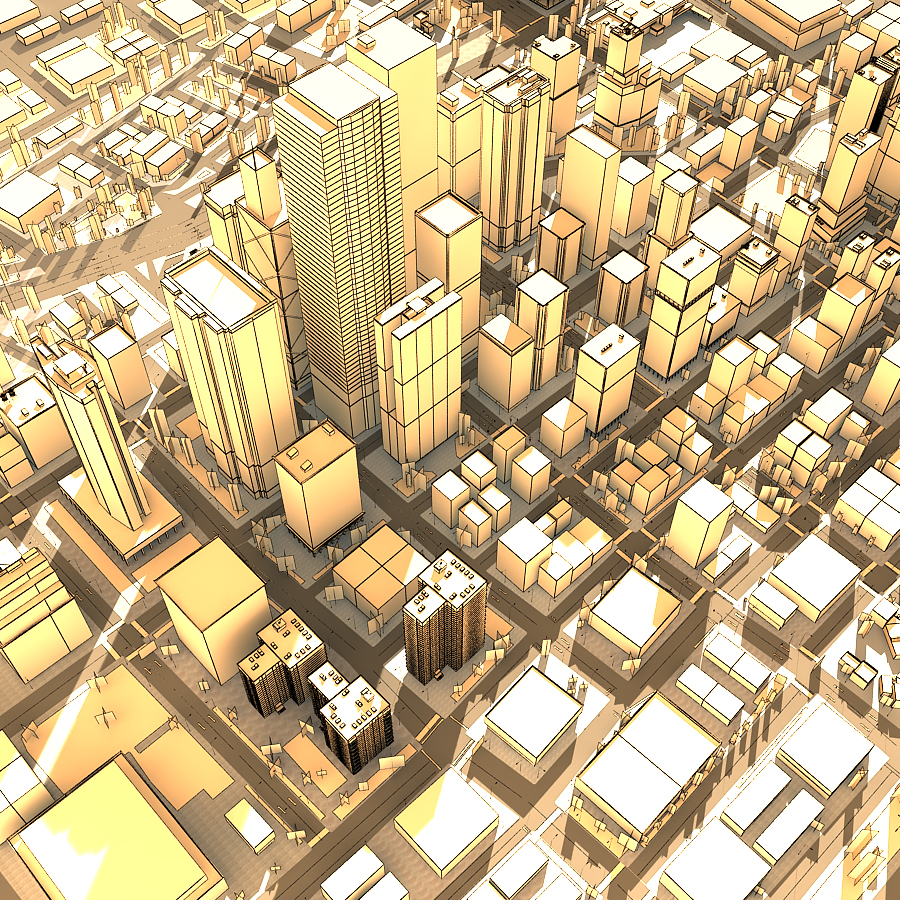 3d city street los angeles model