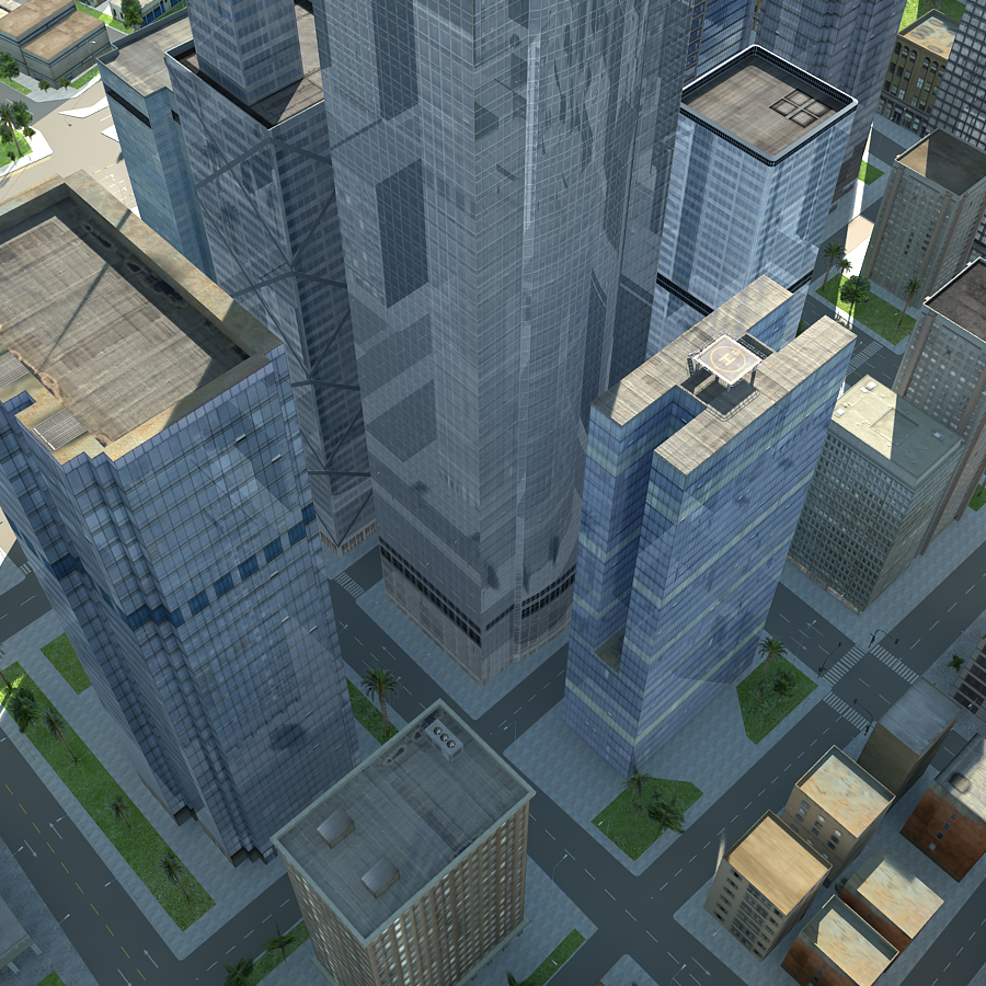 3d city street los angeles model