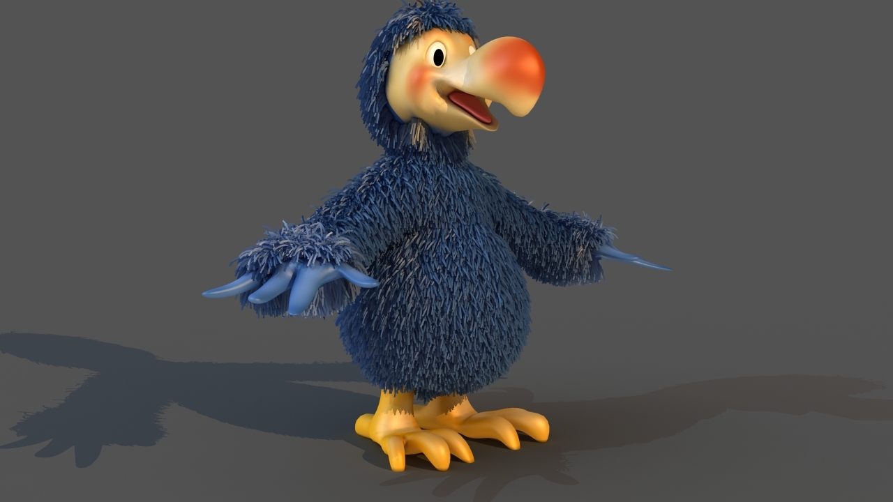 dodo bird cartoon 3d model
