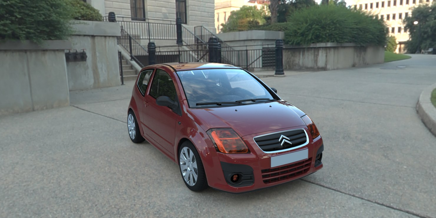 citroen c2 car 3d model