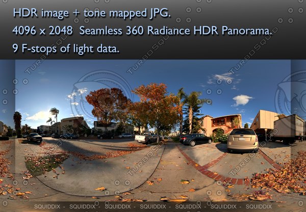 Texture 360 panorama suburb