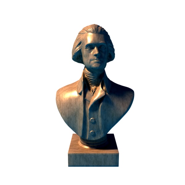 bust thomas edison 3d model