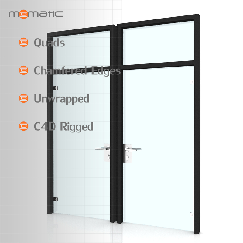 3d model glass door