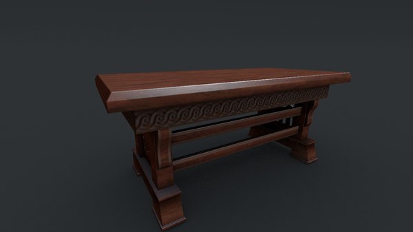 gothic table 3d model