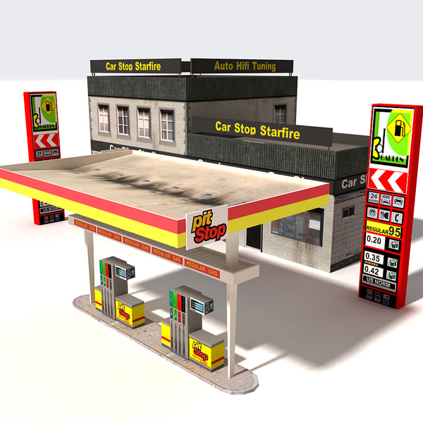 gas station 3d model
