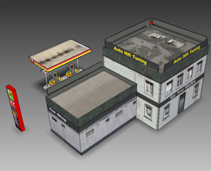 gas station 3d model