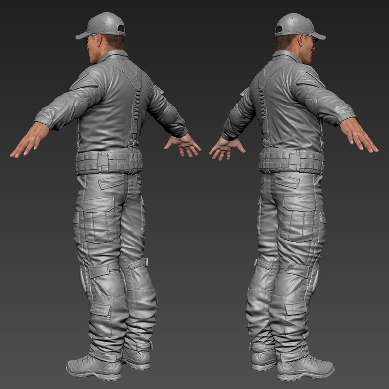 3d 3ds qualitative military male soldier
