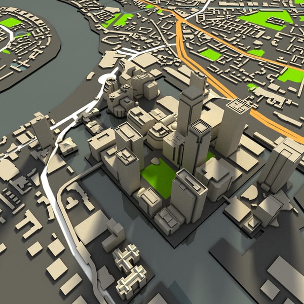 3d london skyline model