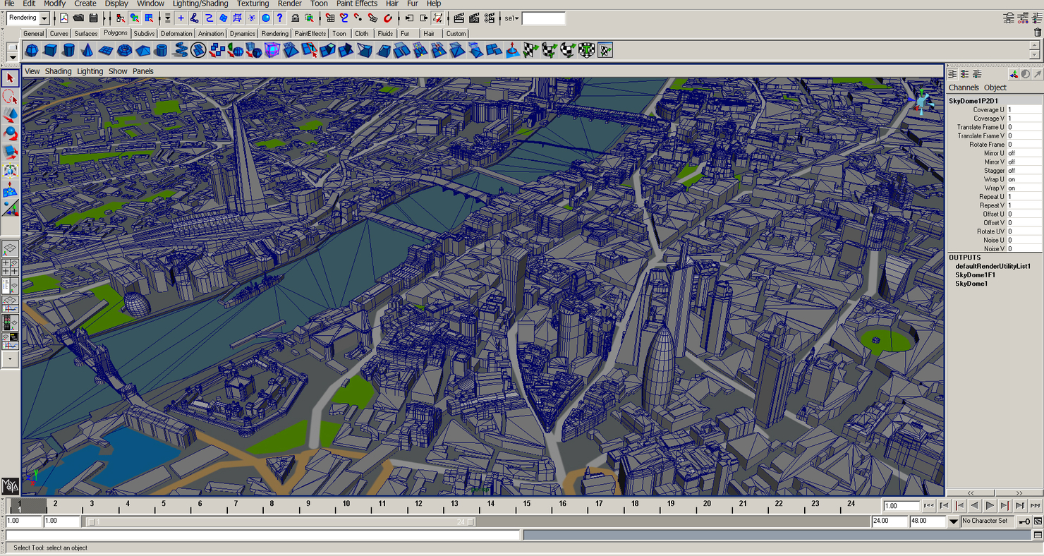 3d london skyline model