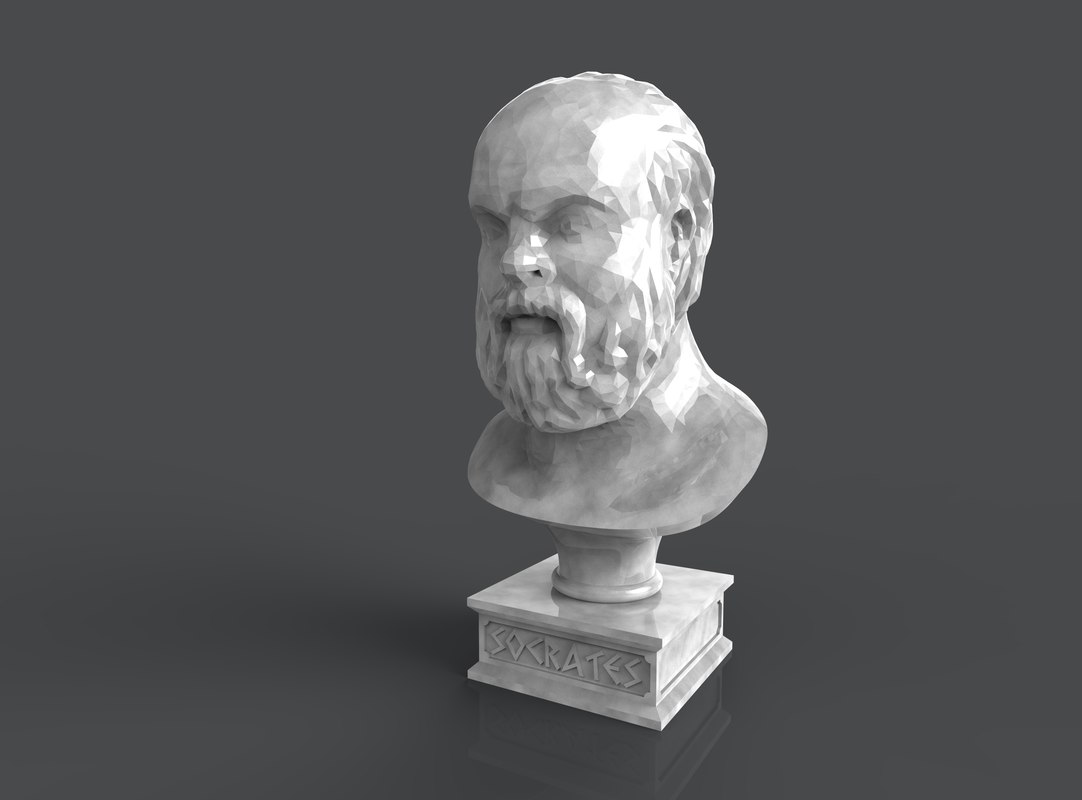 3d model bust socrates
